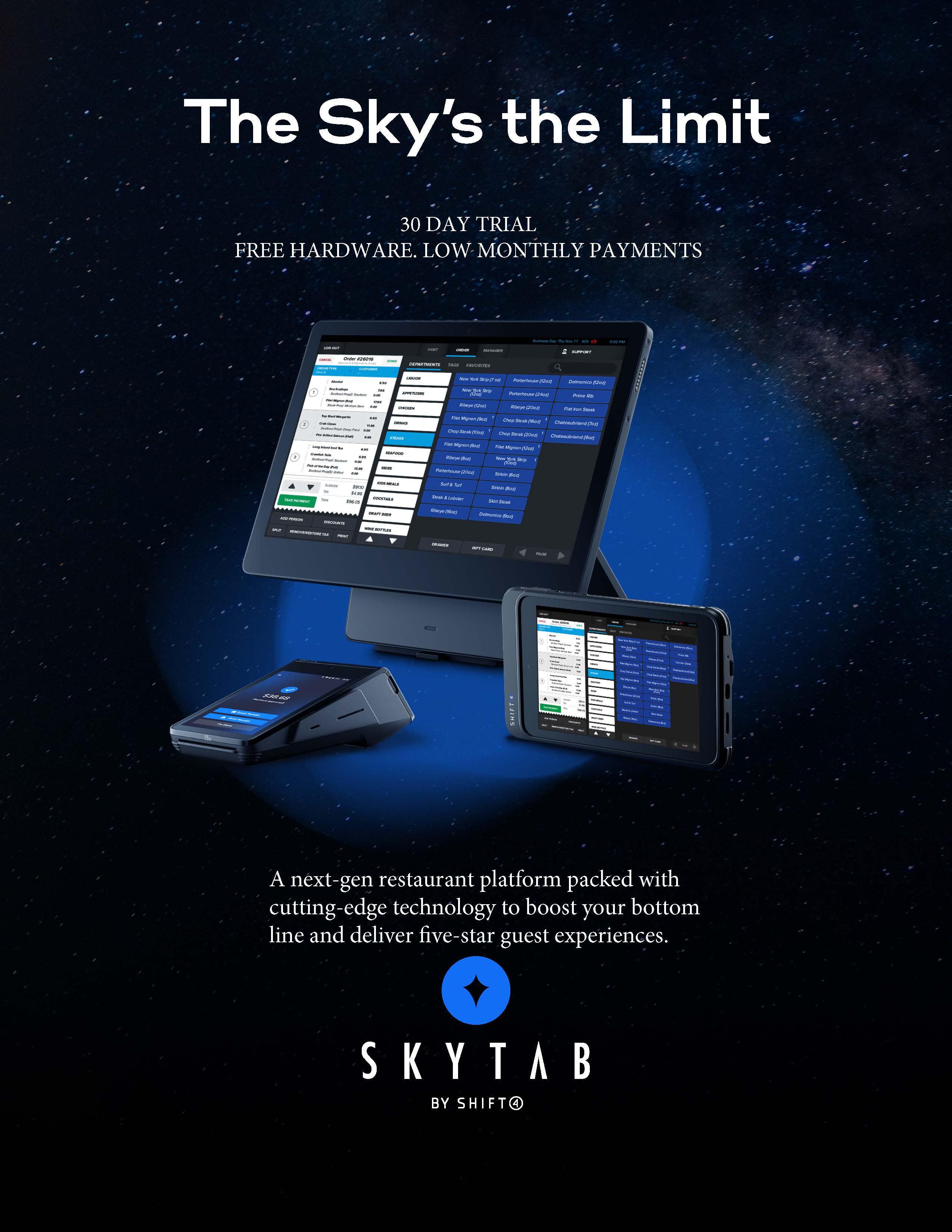 SHIFT POS/SKY TAB offers the goods no matter how big or small your ...